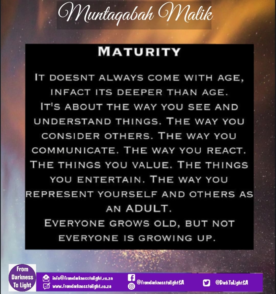 Age Doesn't Define Your Maturity | From Darkness to Light